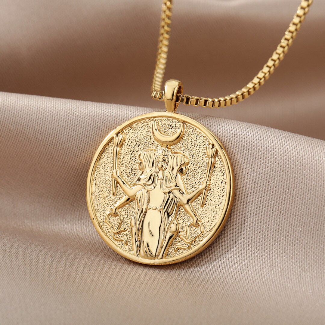 Greek Mythology Pendant Greek Gods Gold Necklace Aphrodite - Etsy