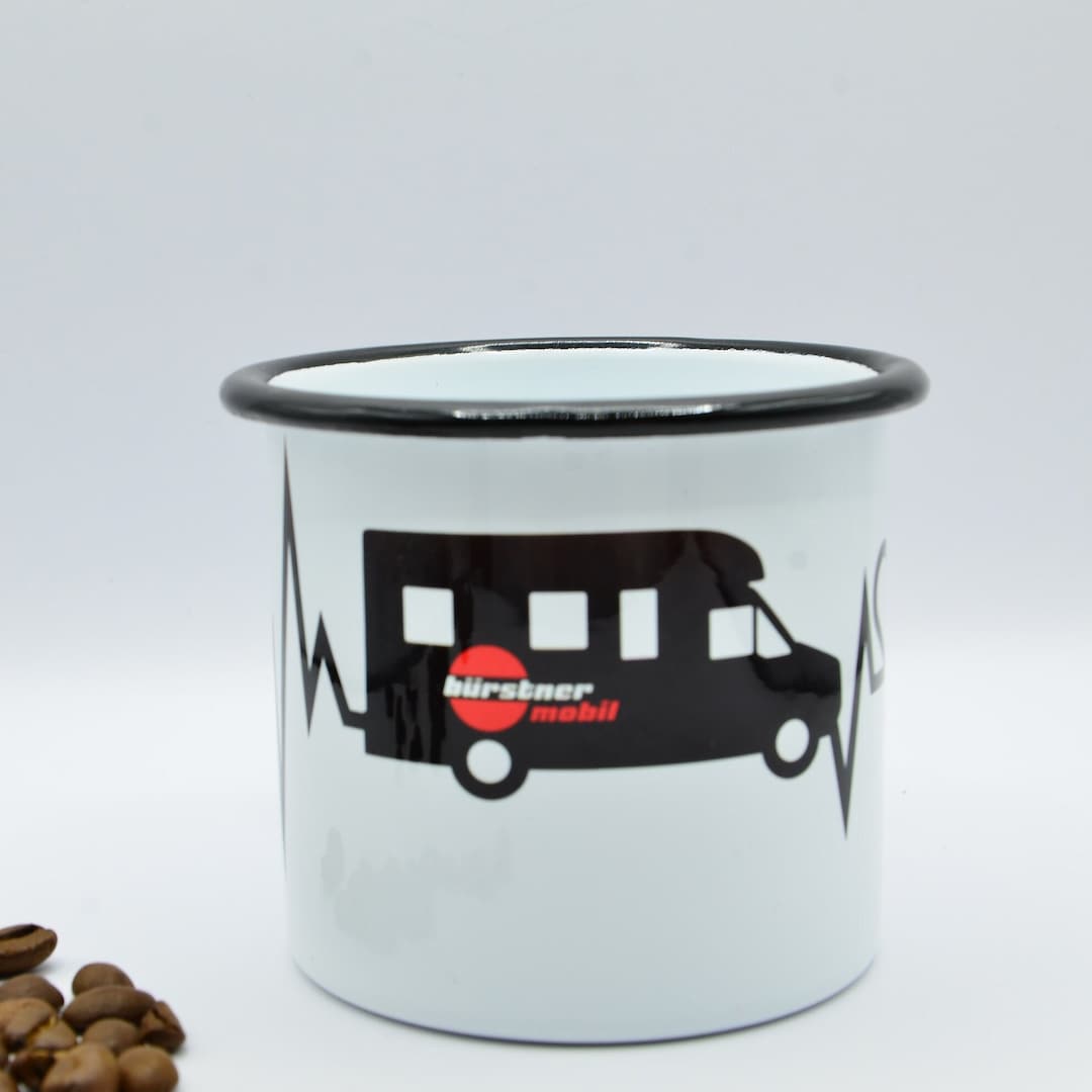 Enamel Cup Camper Line Various Variants, Also Personalized Possible ...