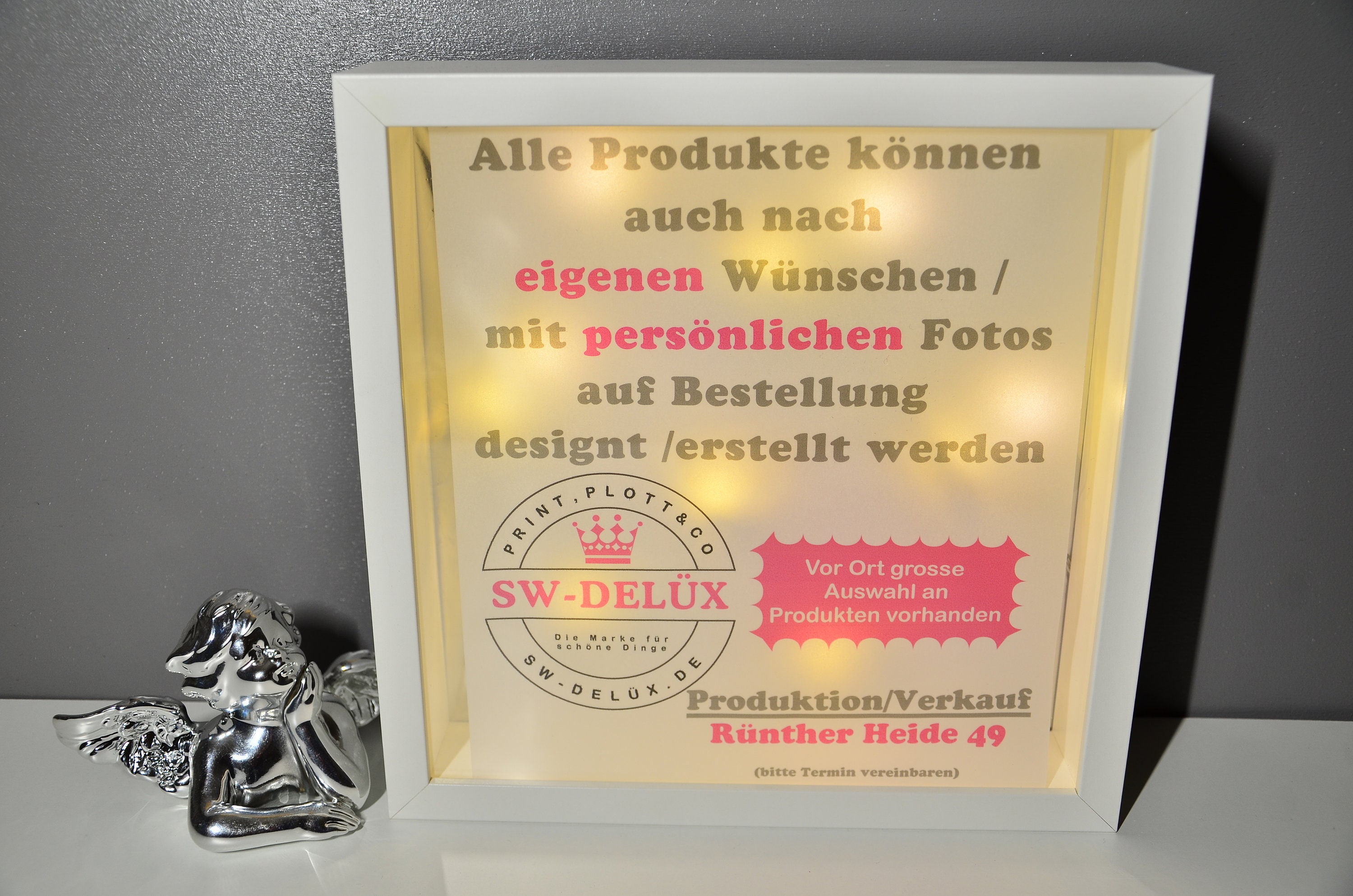 Illuminated Photo Frame With Photo Unique Gift Custom Photo - Etsy