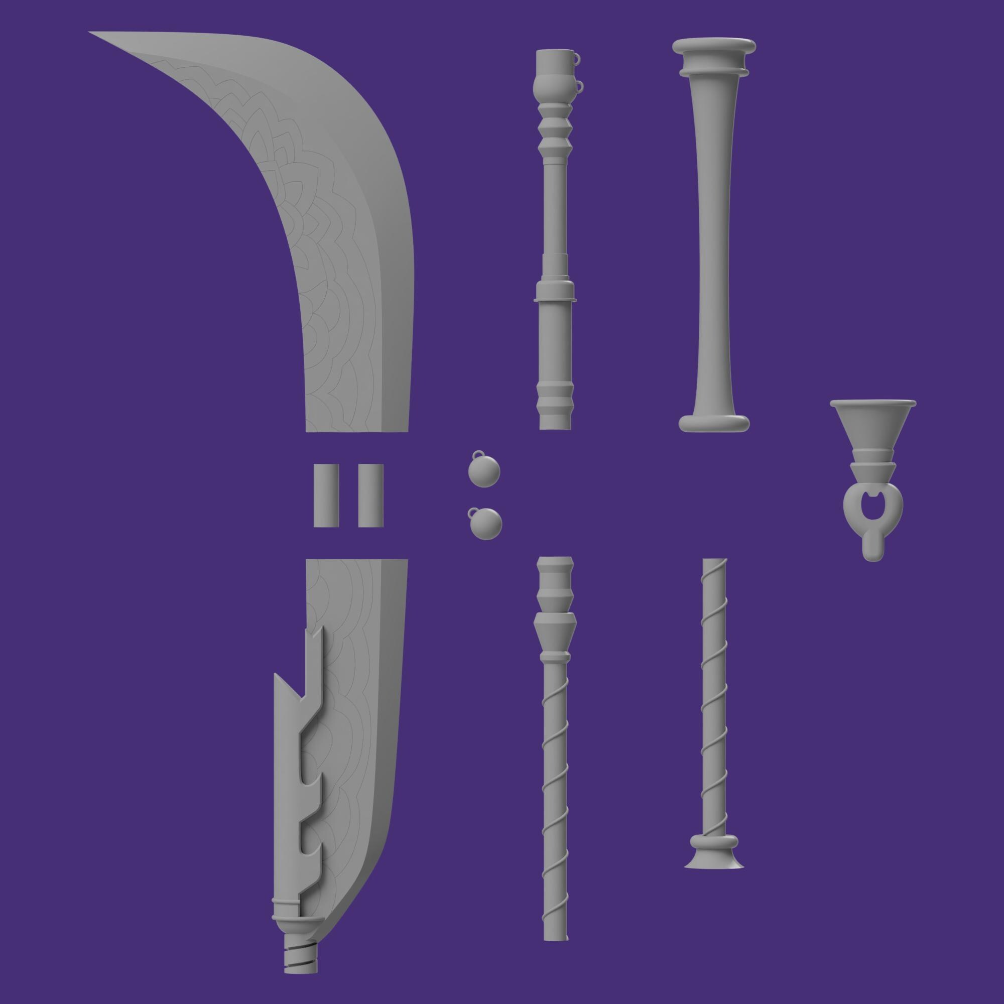 Mira's Gokto Scythe - 3D Print Files - Etsy