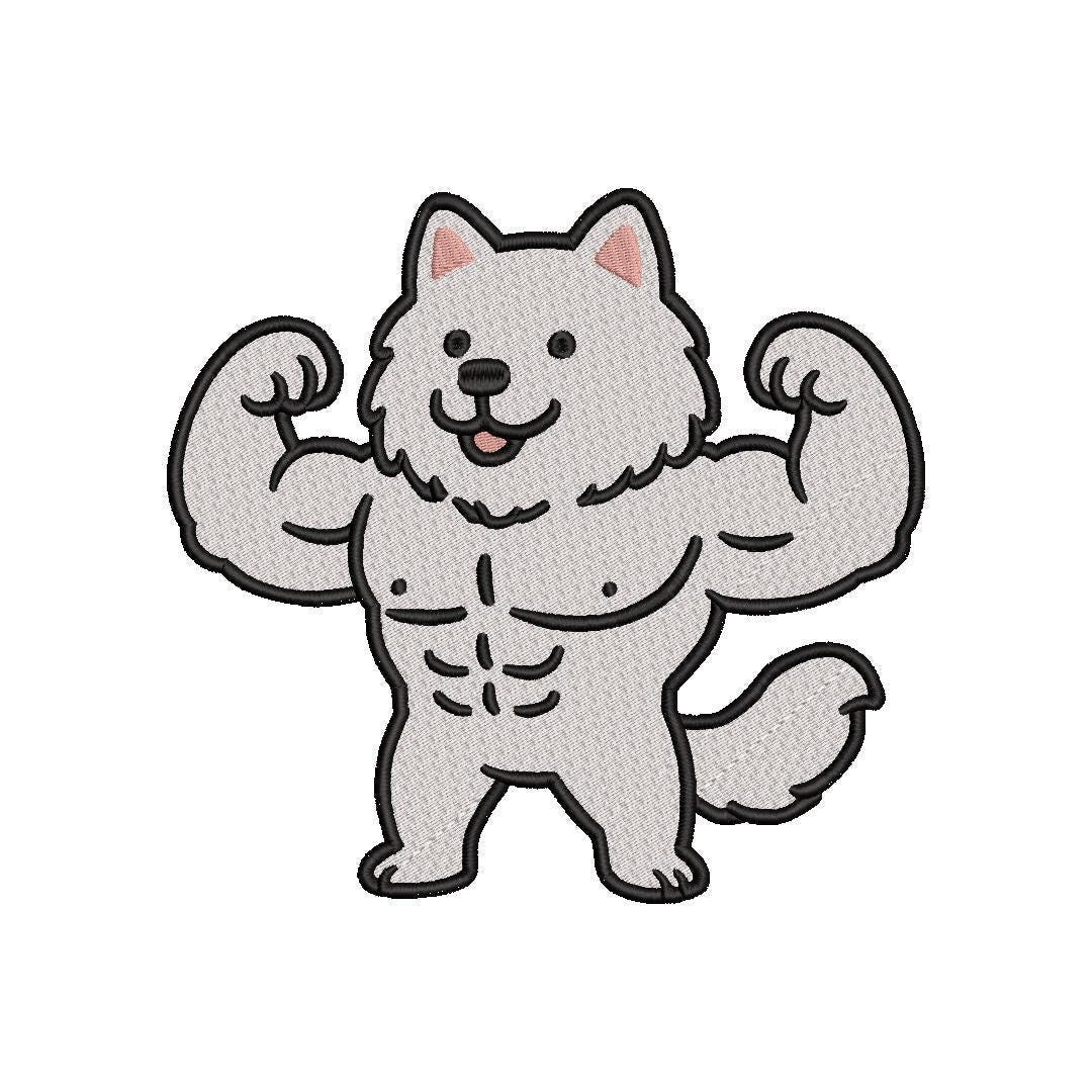 Muscle Samoyed Embroidery Design, Dog Art (5 Hoop Sizes Digital) - Etsy
