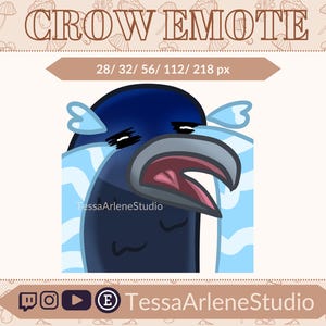 Whimsical Crow Emote and Bird Lurk - Emote Bundle for Gamers and ...