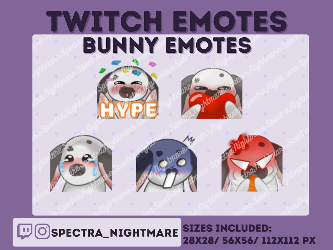 Bunny Rabbit Lop Bunny Black Gray and White Twitch Discord Youtube Hype ...