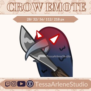 Whimsical Crow Emote and Bird Lurk - Emote Bundle for Gamers and ...