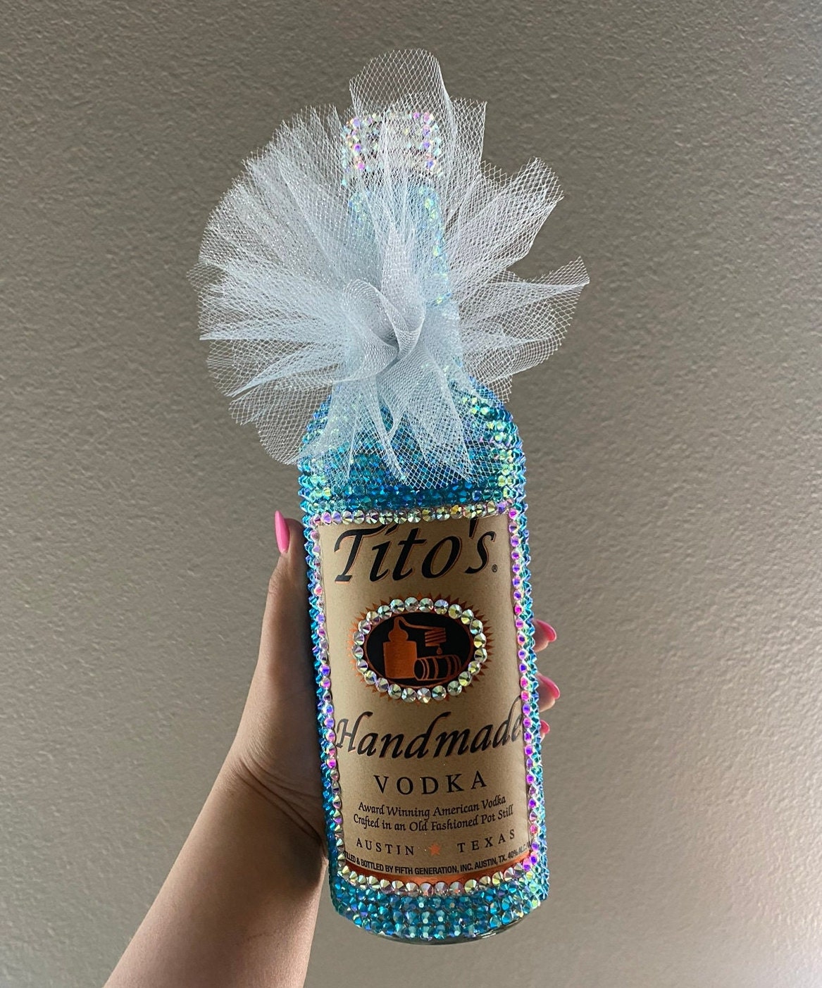 Rhinestone Alcohol Bottle - Etsy