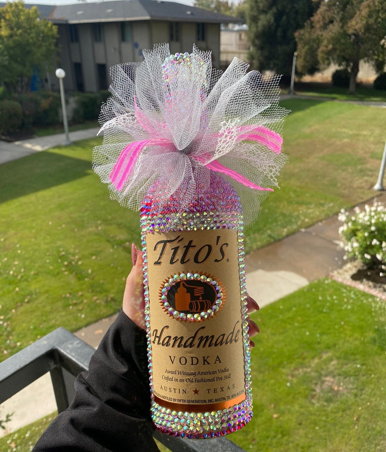 Rhinestone Alcohol Bottle - Etsy