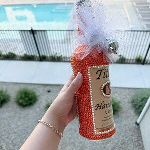 Rhinestone Alcohol Bottle - Etsy