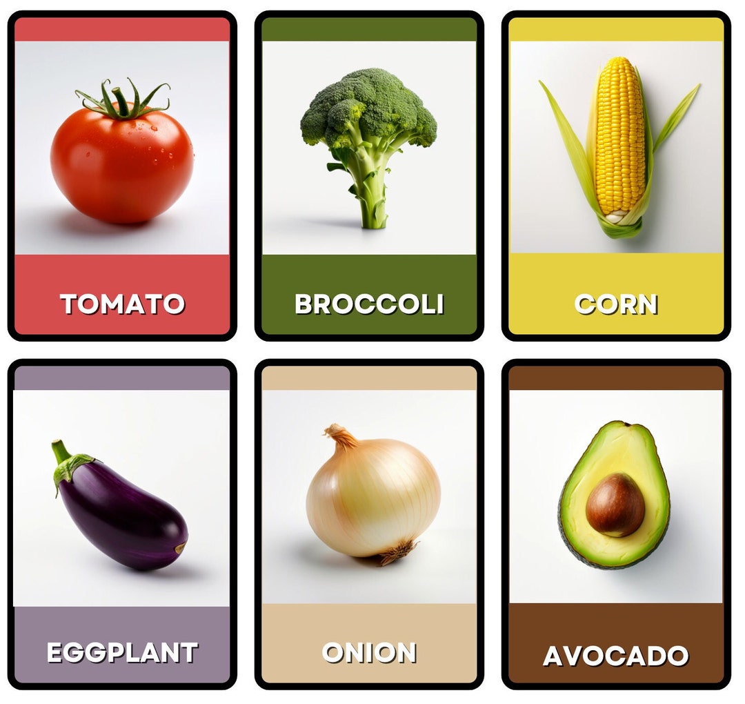 32 Printable High Quality Flashcards - Fruits & Vegetables + 3 FREE ...