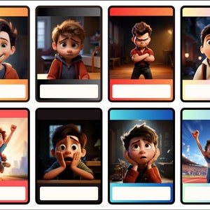 8 Printable Flashcards - Emotions and Feelings + FREE COLORING PAGES - Etsy