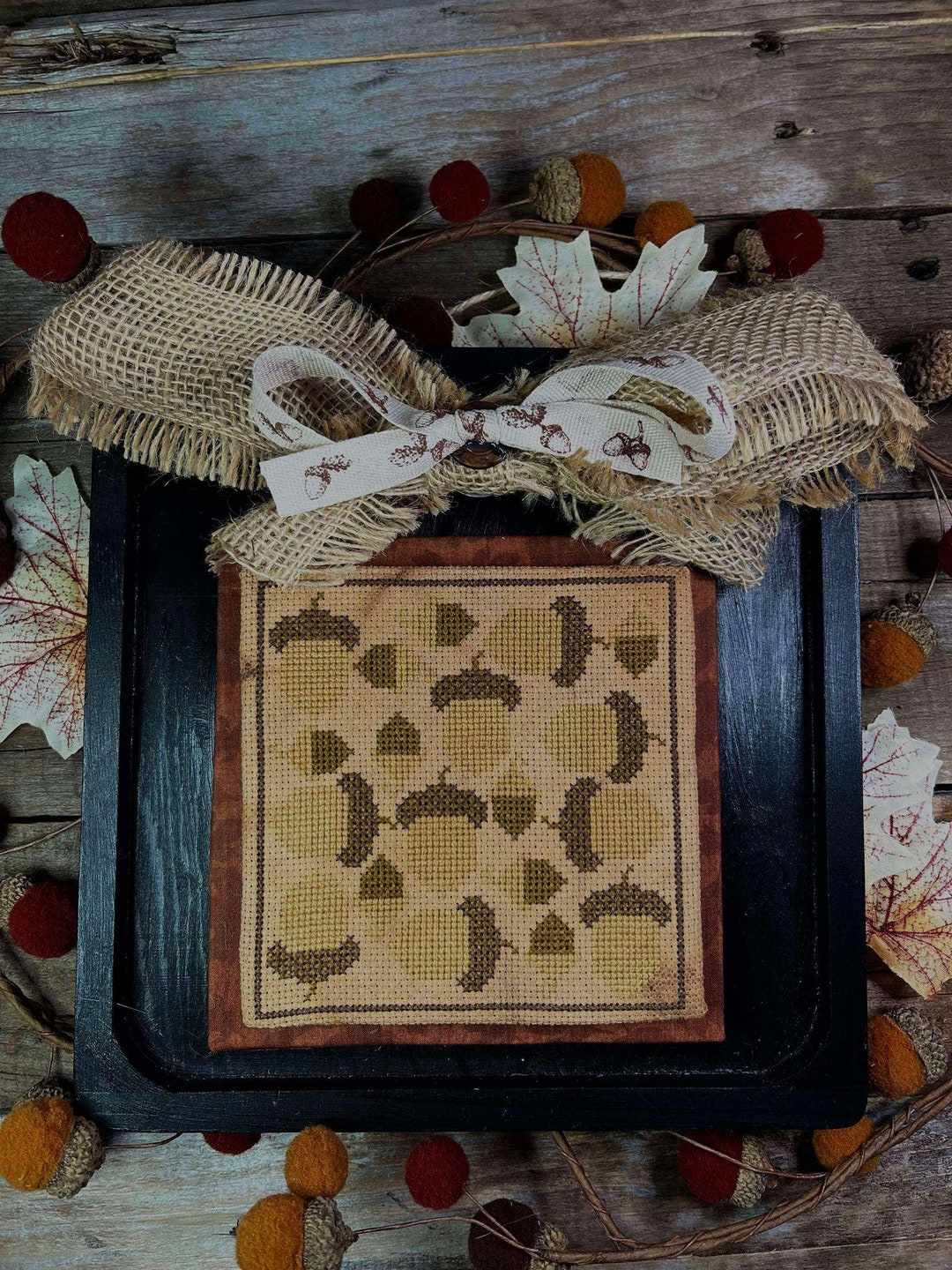 November Acorns Monthly Cross Stitch Pattern, Digitial PDF Instant ...