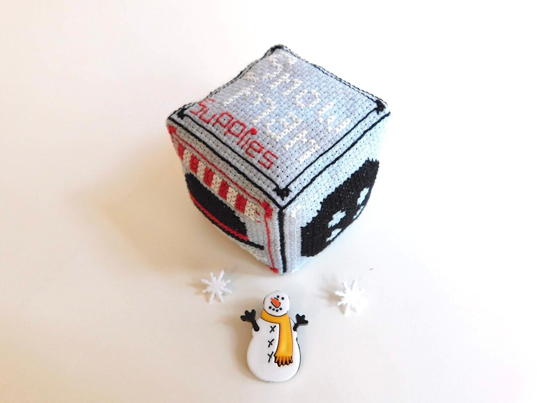 Snowman Supplies Small Cube Cross Stitch Pattern, Digitial PDF Instant ...