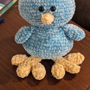 Blue Bird With Big Feet, Crochet - Etsy