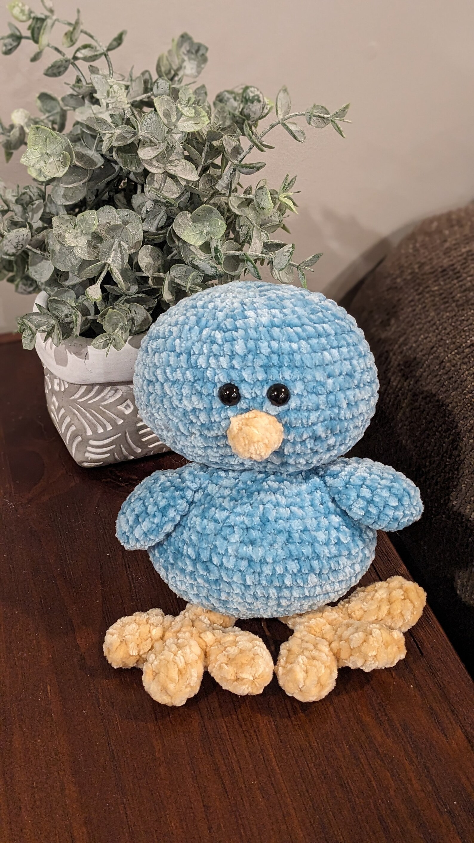 Blue Bird With Big Feet, Crochet - Etsy