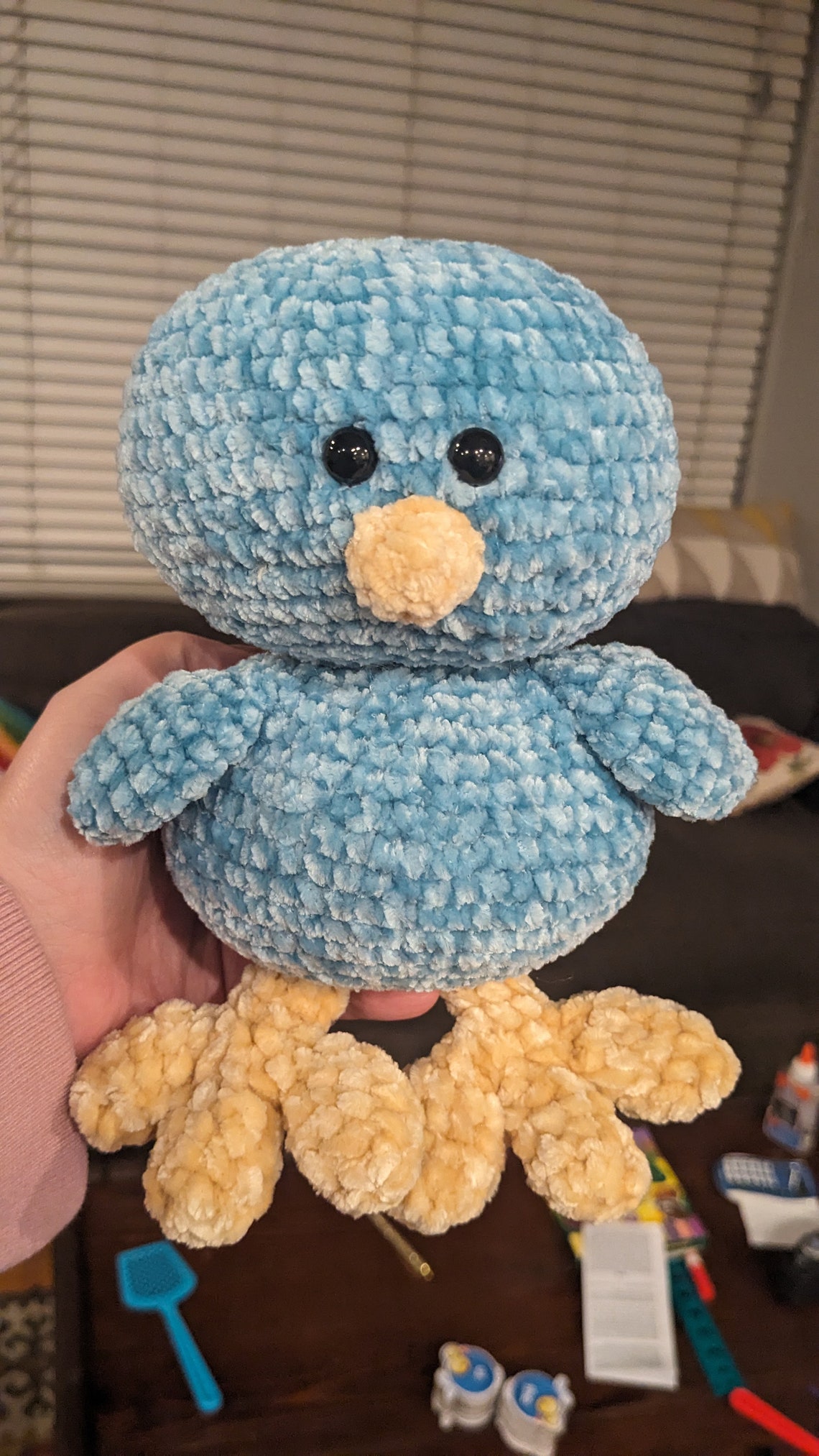 Blue Bird With Big Feet, Crochet - Etsy