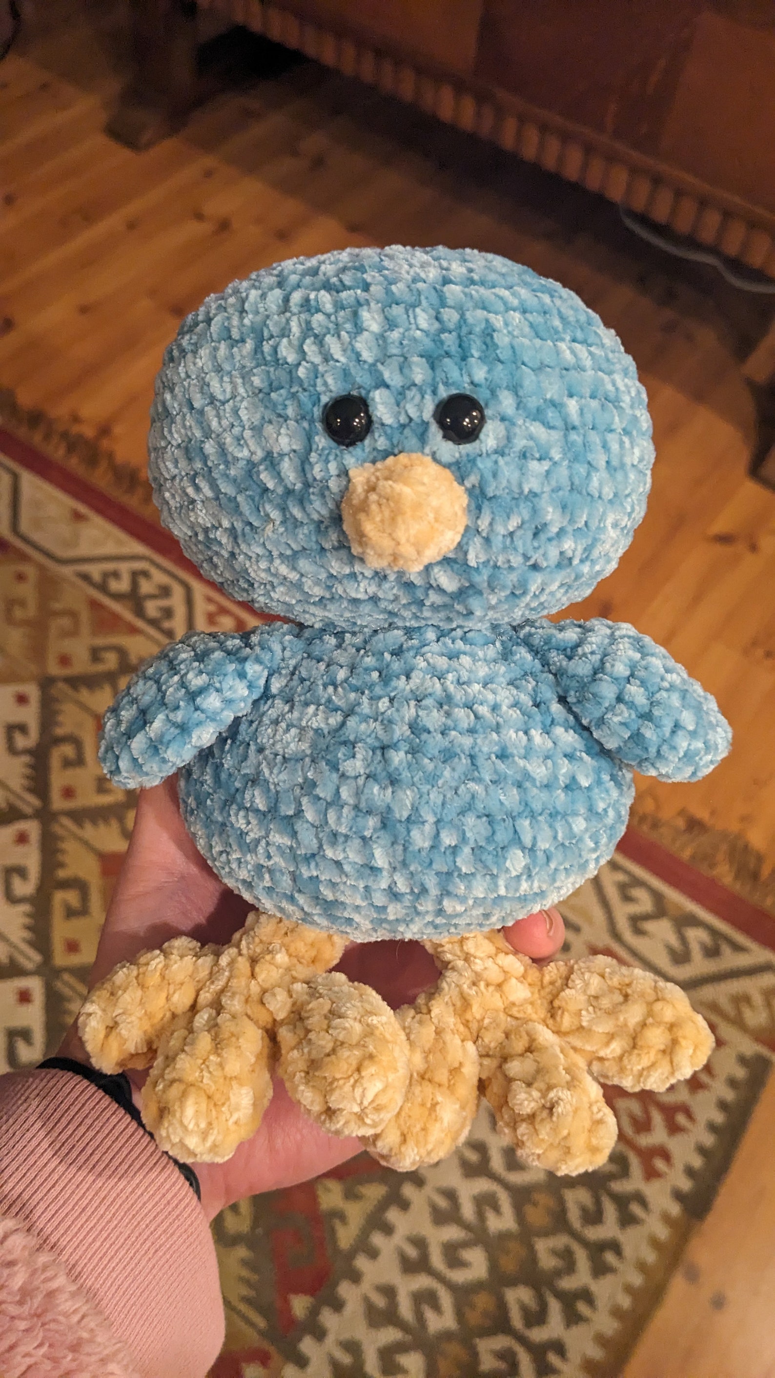 Blue Bird With Big Feet, Crochet - Etsy