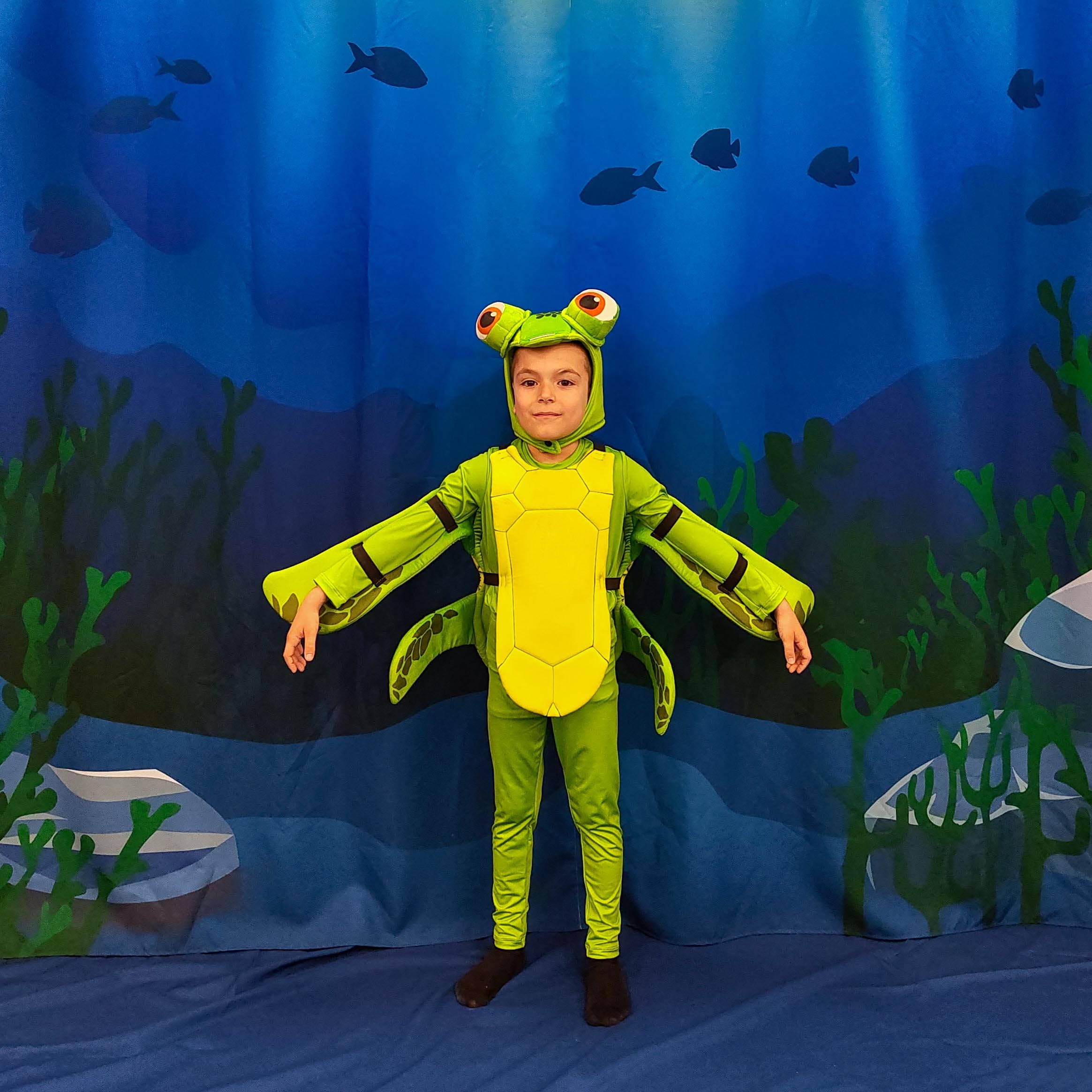 See Turtle Kids Costume, Green Turtle Costume, Halloween Turtle Costume ...