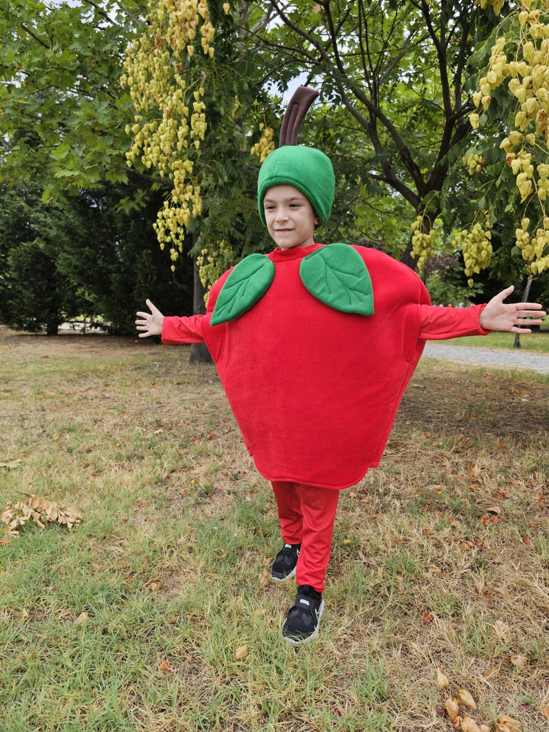 Red Apple Costume for Kids, Halloween Costume, Red Apple Outfit, Kids ...