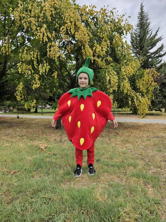Strawberry Costume for Kids Halloween Strawberry Costume Strawberry Outfit Kids Strawberry Costume Strawberry Head Etsy