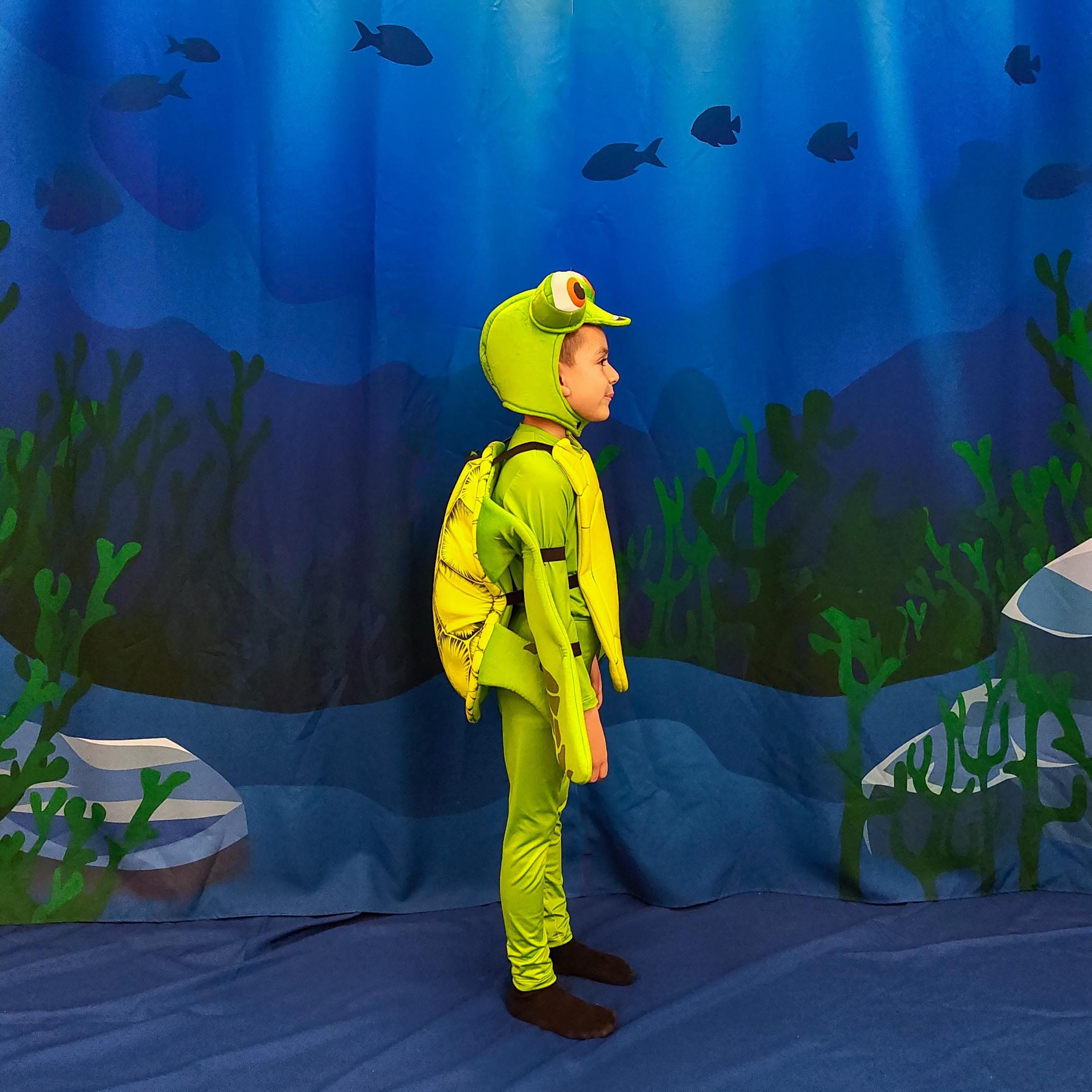 See Turtle Kids Costume, Green Turtle Costume, Halloween Turtle Costume ...