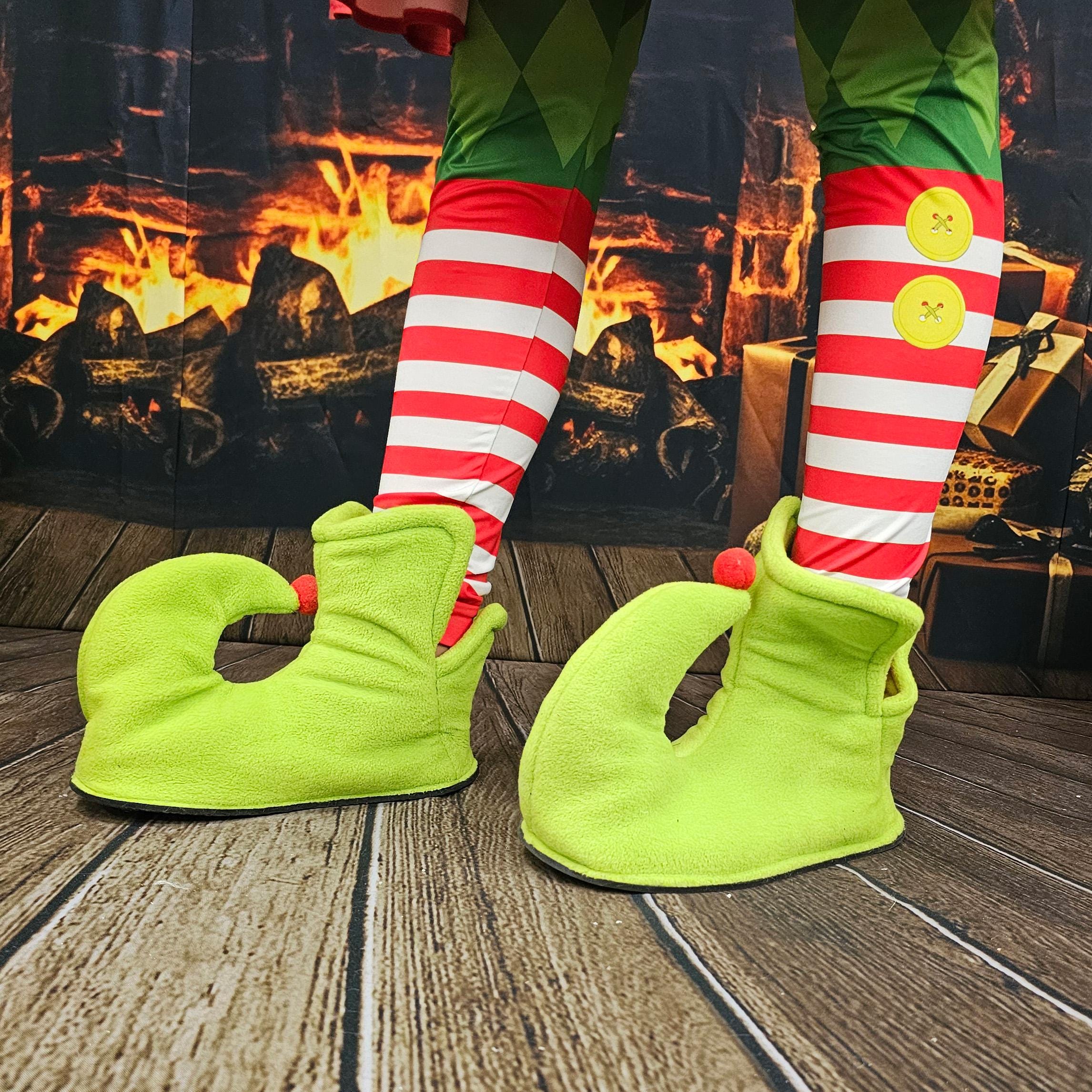 Green Elf Shoes, Personalized Shoes for Elf, Elf Boots, Green Elf Shoes ...