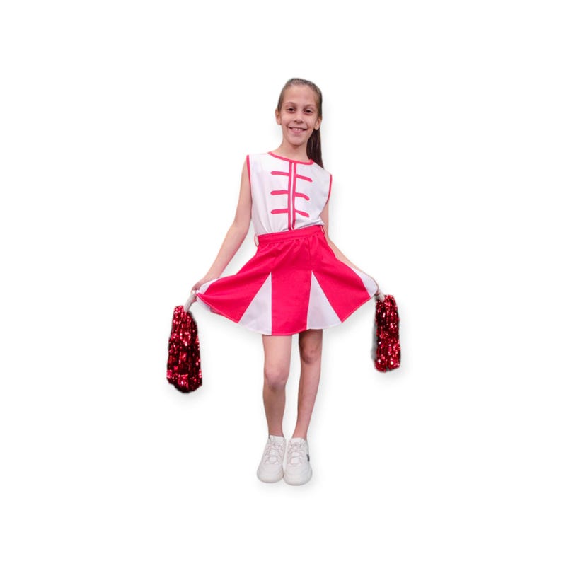 Red Cheerleader Costume Etsy