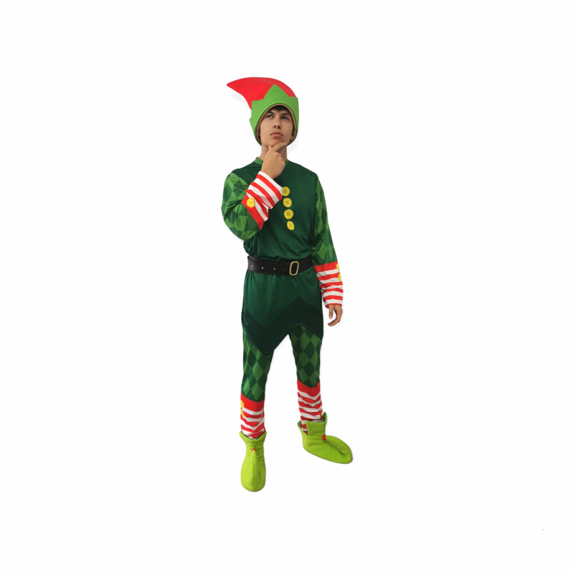 Christmas Elf Costume Men Green Adult Size Elf Costume - Etsy