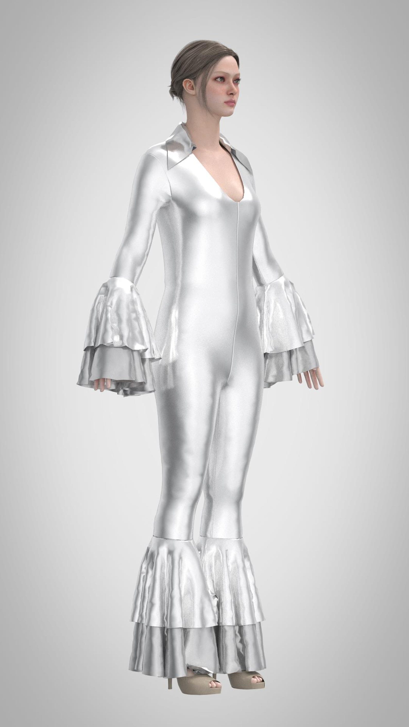 Personalized White Silver Disco Jumpsuit - Size S - Etsy