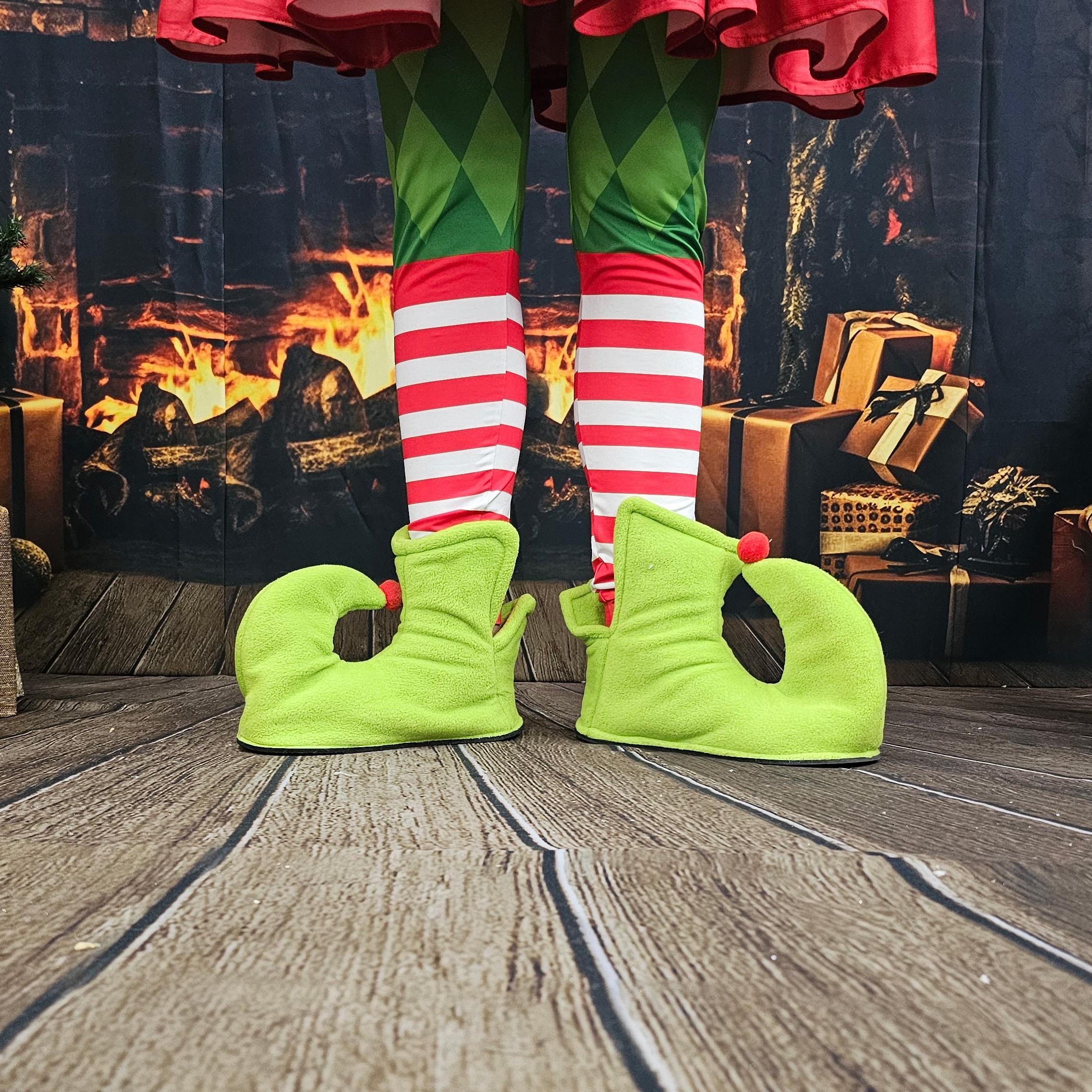 Green Elf Shoes, Personalized Shoes for Elf, Elf Boots, Green Elf Shoes ...