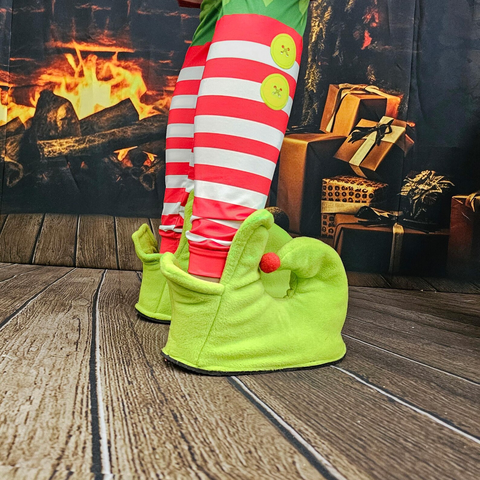Green Elf Shoes, Personalized Shoes for Elf, Elf Boots, Green Elf Shoes ...