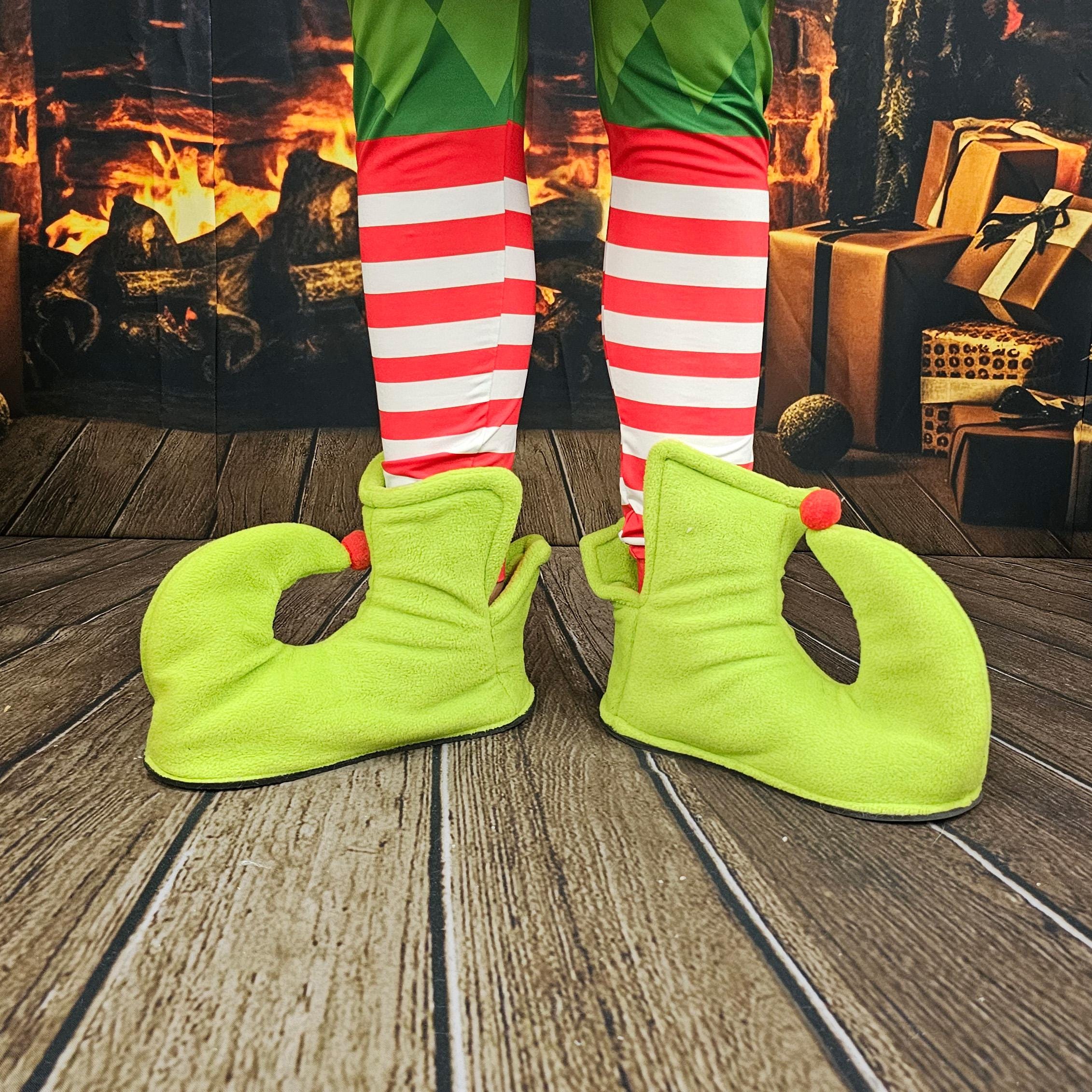 Green Elf Shoes, Personalized Shoes for Elf, Elf Boots, Green Elf Shoes ...