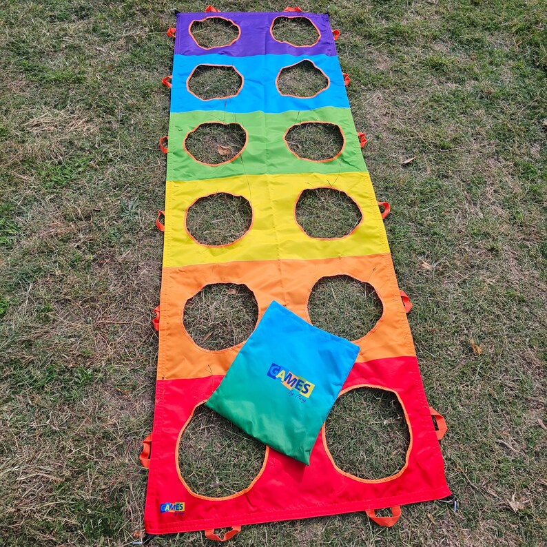 Outdoor Activity Play Mat With Holes for Jumping; Outdoor Games ...