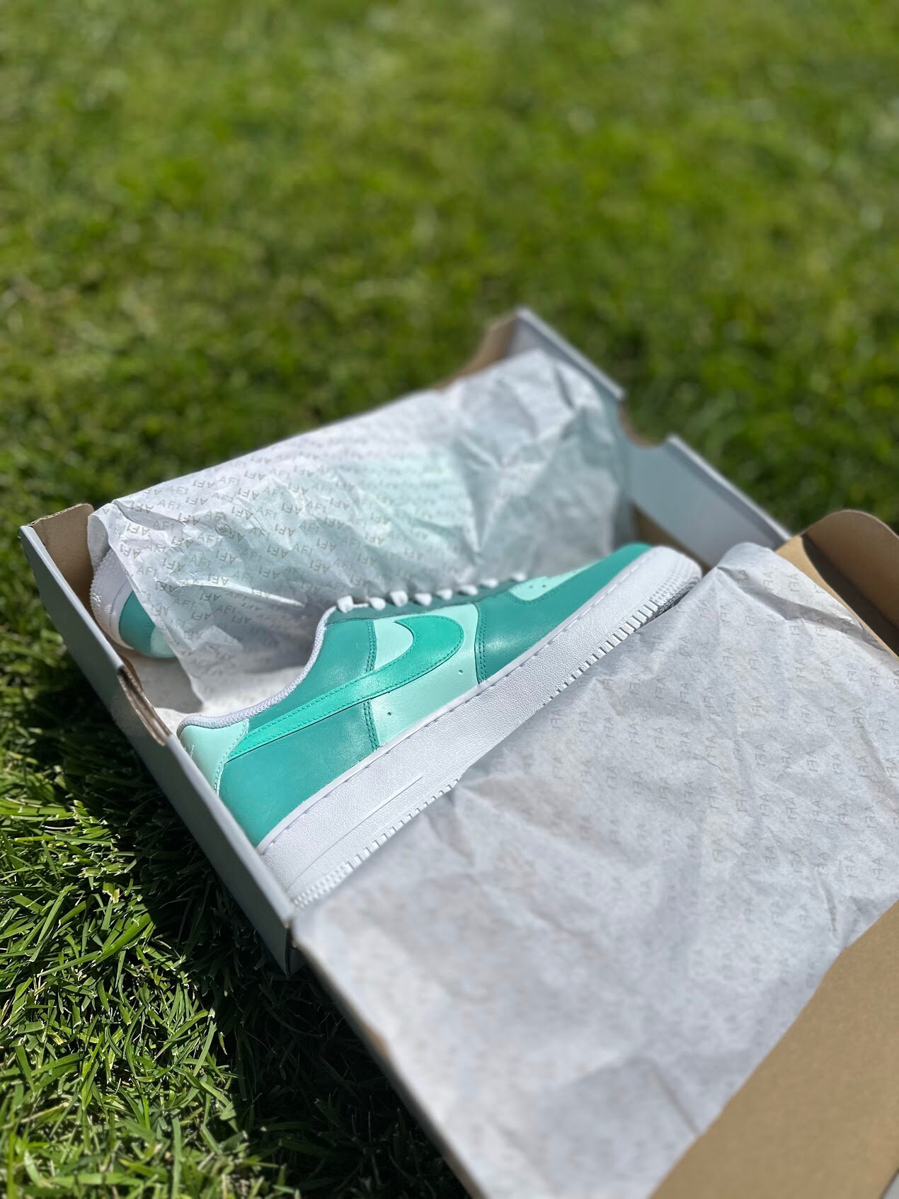 Custom Air Force 1 "mint Green" - Etsy