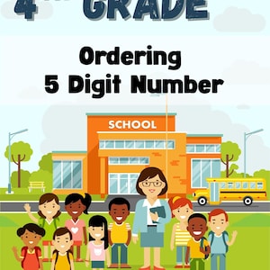 Ordering 5-digit Numbers Worksheets for 4th Grade: Place Value, Number ...