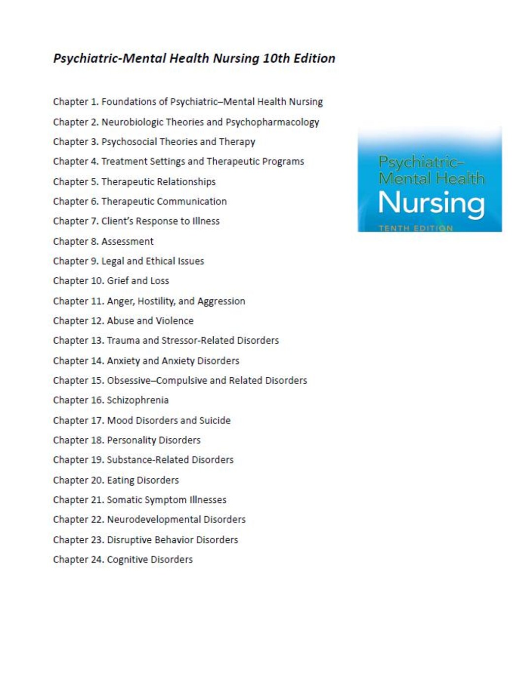 Practice Question and Answers for Psychiatric-mental Health Nursing ...