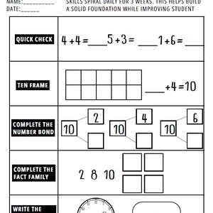 1st Grade Summer Math Review Workbook: 3 Weeks of Daily Spiral Practice ...