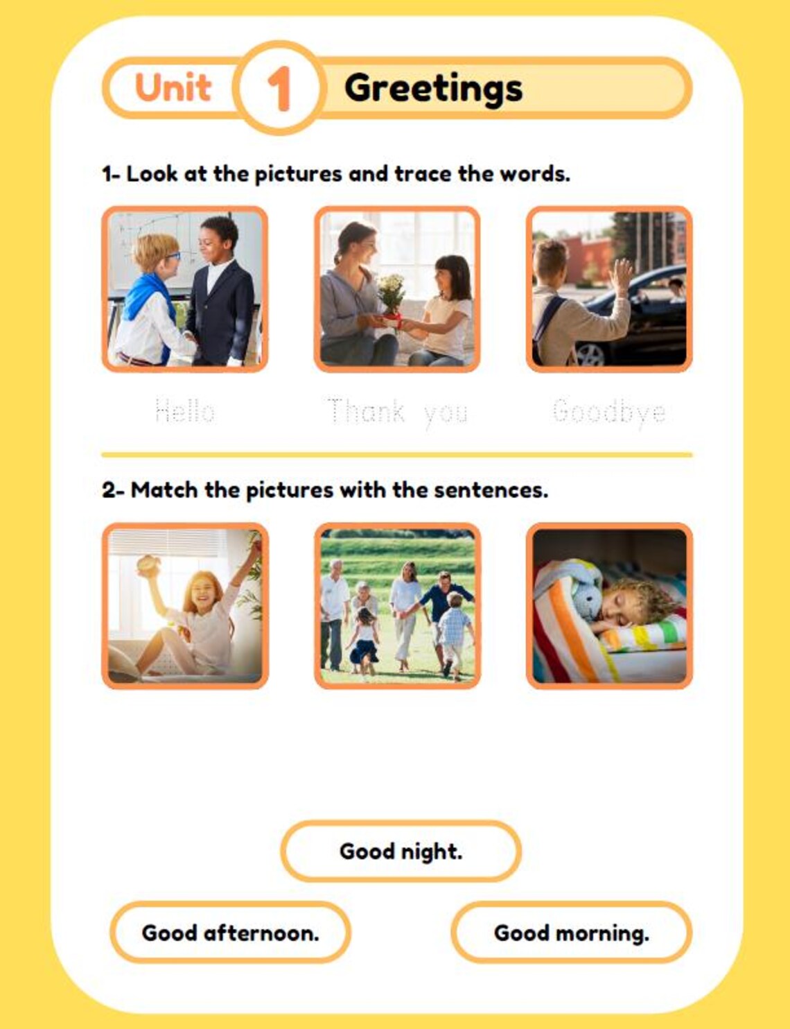 English Booklet for 1st Grade: Fun Vocabulary, Tracing & Writing ...