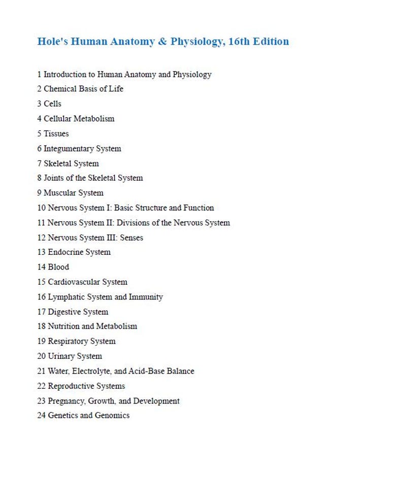 Practice Question and Answers for Holes Human Anatomy and Physiology ...