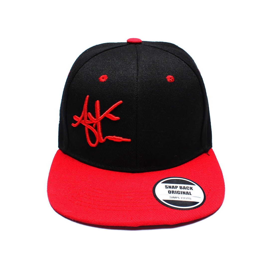 Afro Knight Signature Snapback Cap Red & Black - Etsy