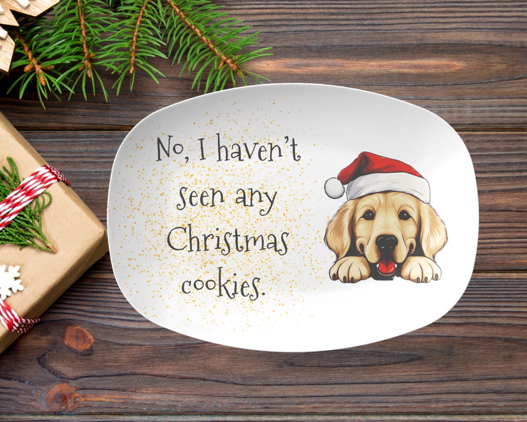 Golden Retriever Cookie for Santa Plate, Christmas Golden Cookie ...