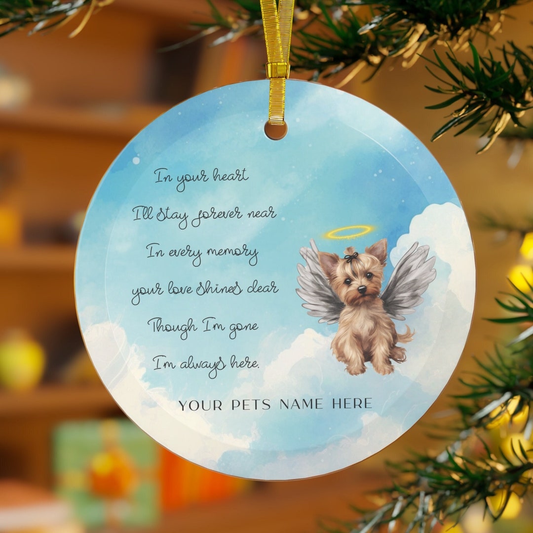 Personalized Yorkie Memorial Ornament, Loving Tribute Keepsake for ...