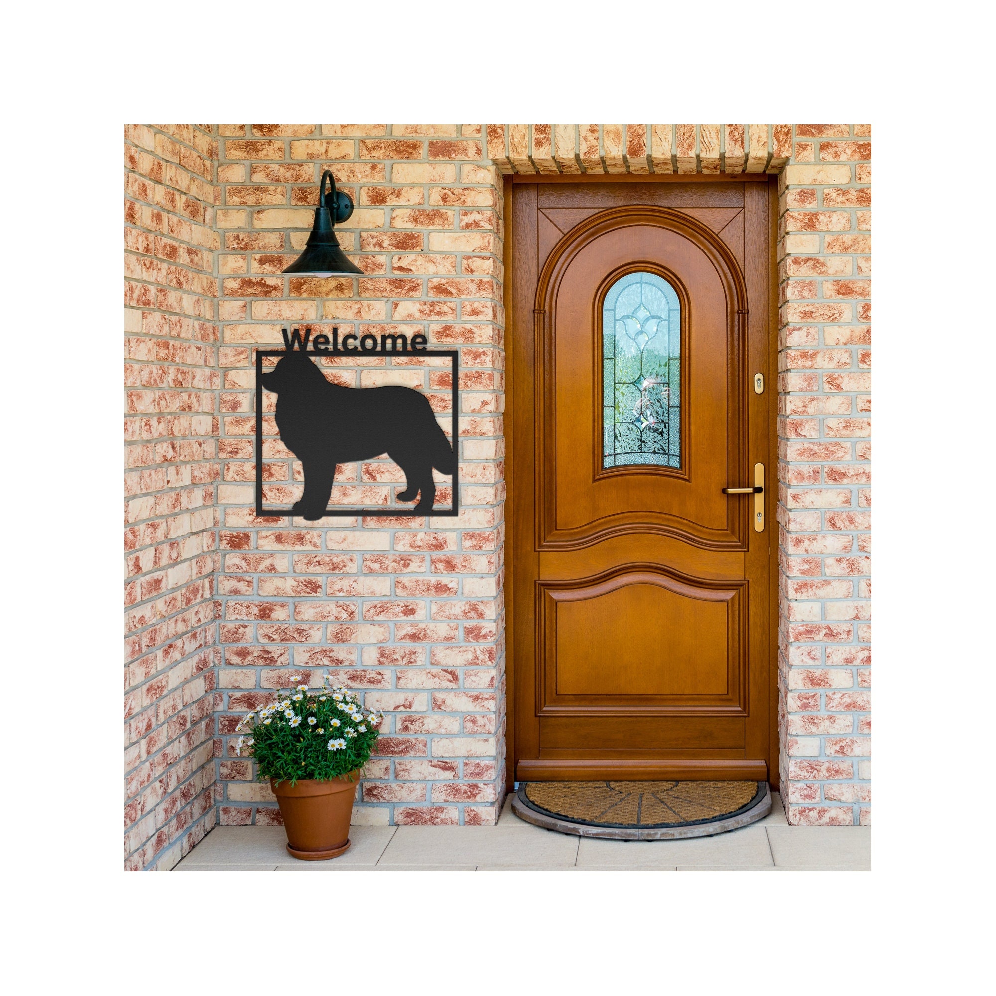 Metal Bernese Mountain Dog Welcome Sign, Berner Metal Wall Art ...