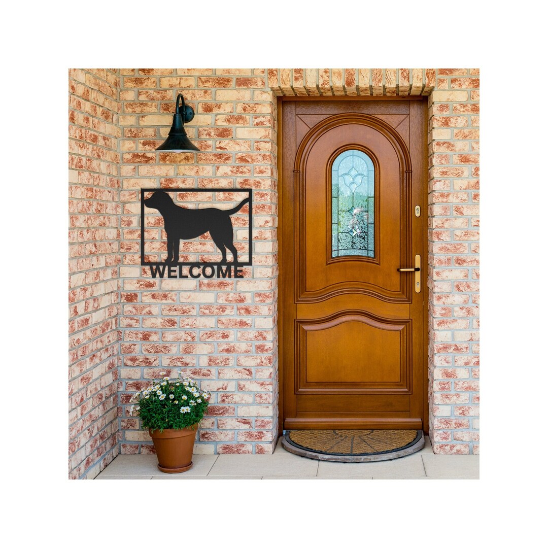 Labrador Retriever Metal Welcome Sign, Welcome Sign Lab, Labrador Wall ...