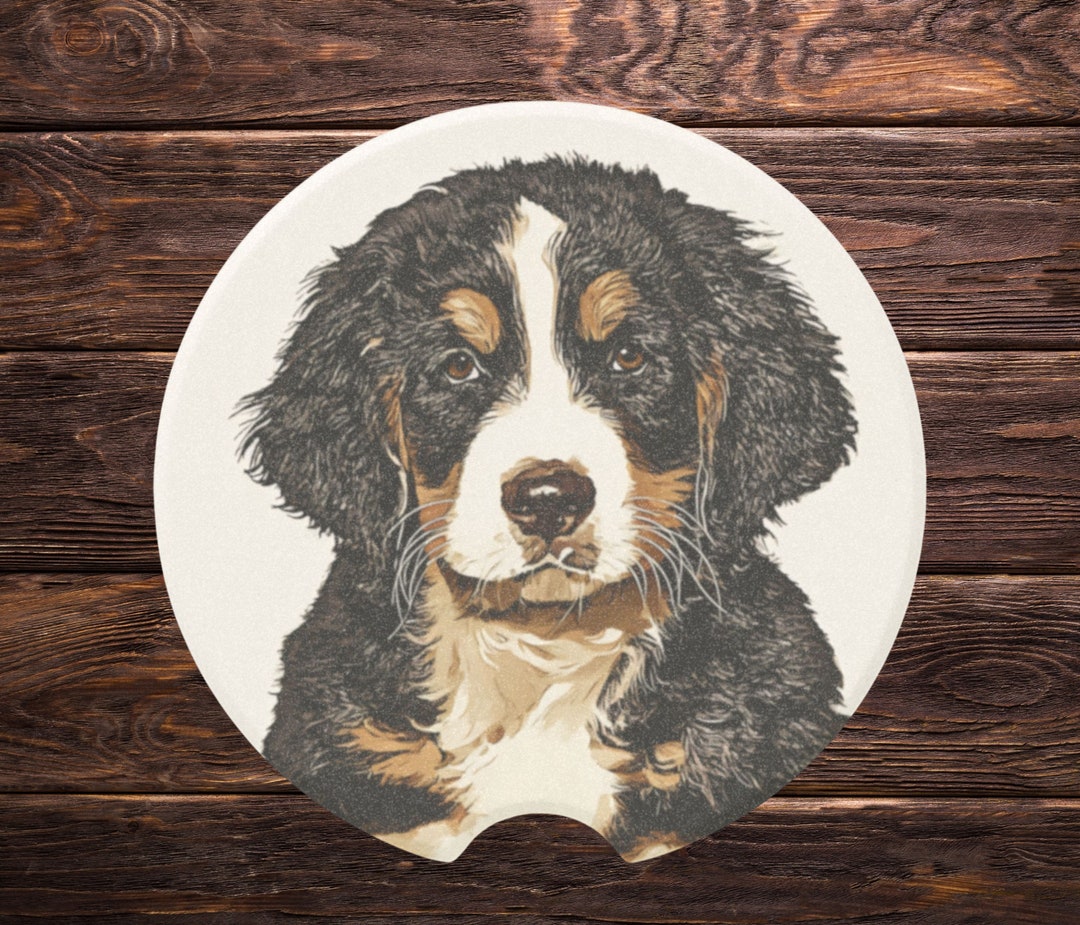 Custom Pet Car Coaster, Custom Dog Photo Car Accessory, Soapstone ...