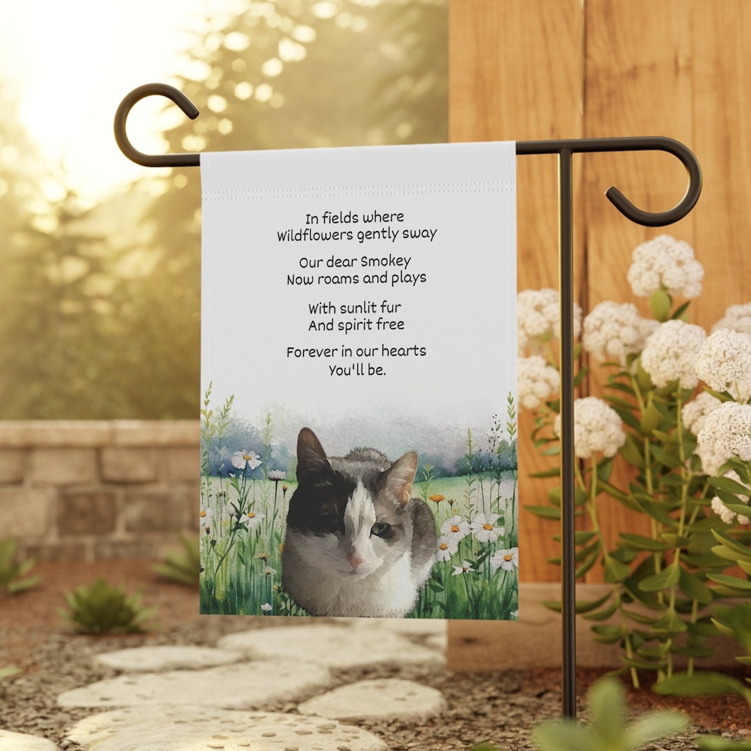 Custom Pet Memorial Garden Flag, Dog Loss Sympathy Gift, Rainbow Bridge ...