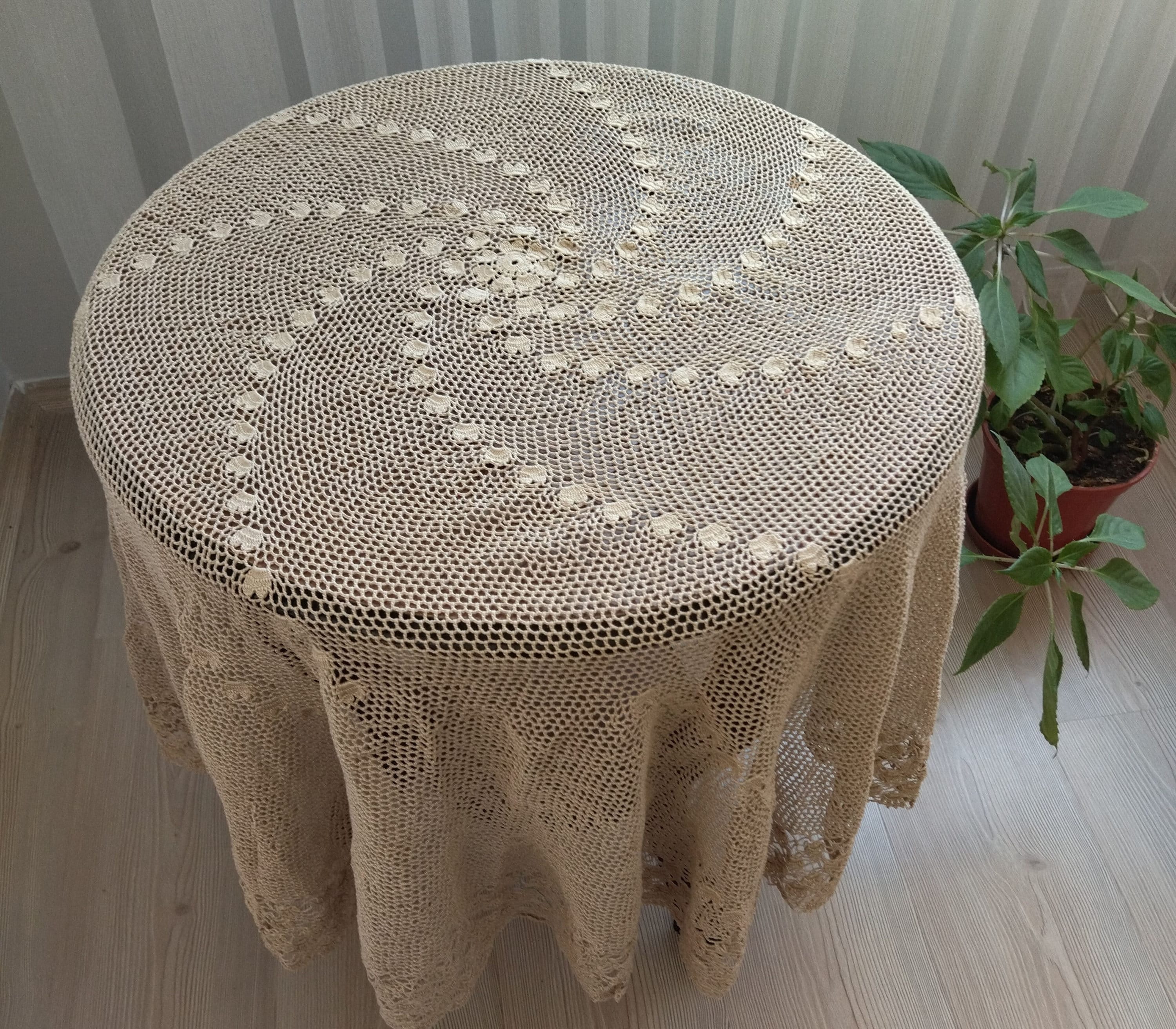 Round Lace Tablecloth,vintage New Home Gift,authentic,boho, Banquet ...