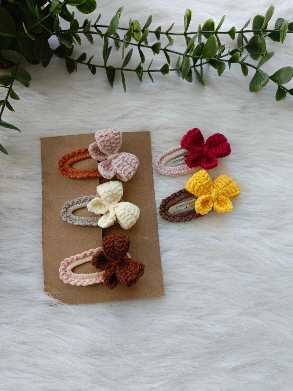 Crochet Bow Hair Clip Pattern, Girls Barrettes (digital Download) - Etsy