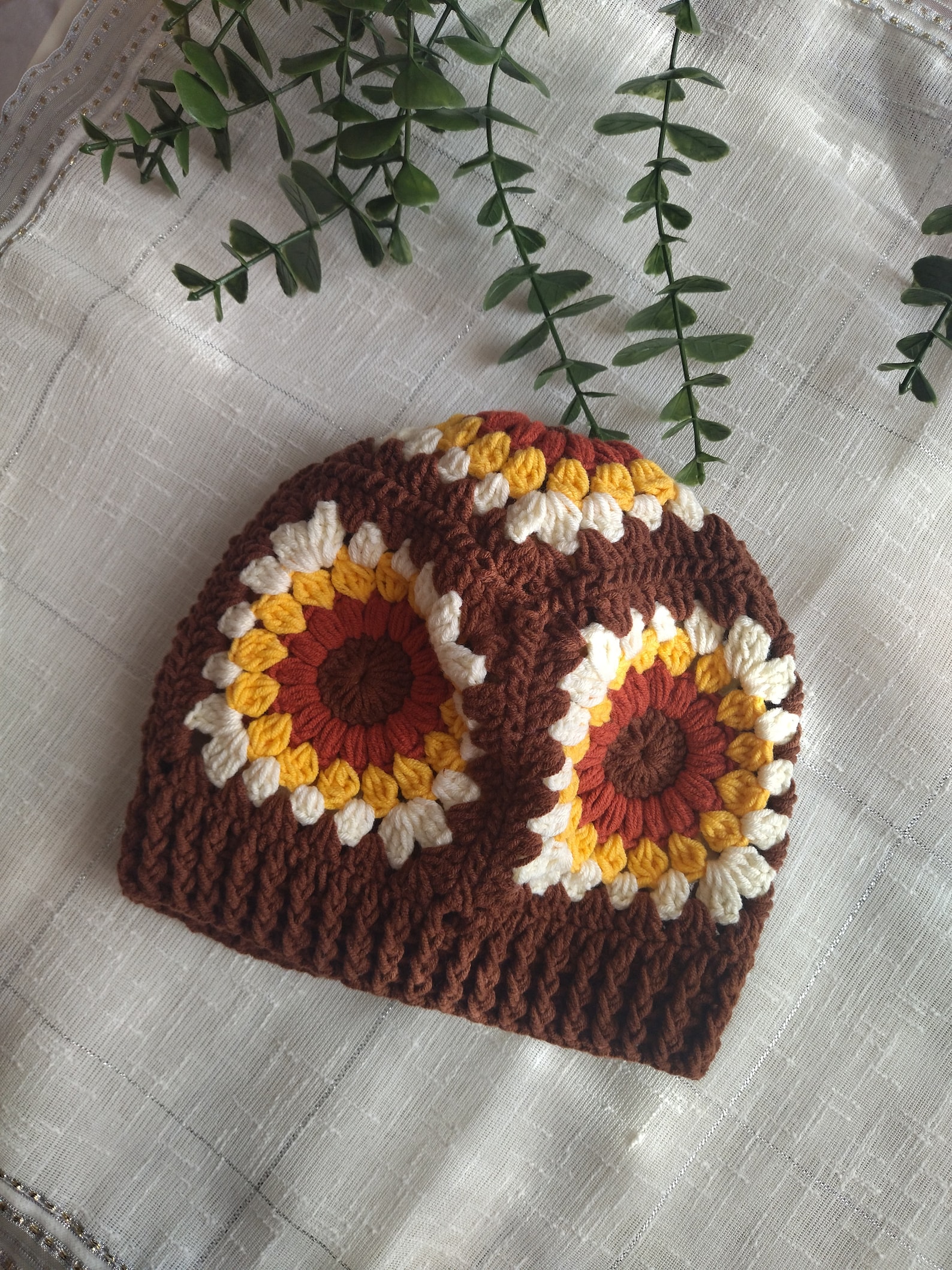 Easy Sunflower Square Pattern,crochet Sunflower Pattern,simple Crochet ...