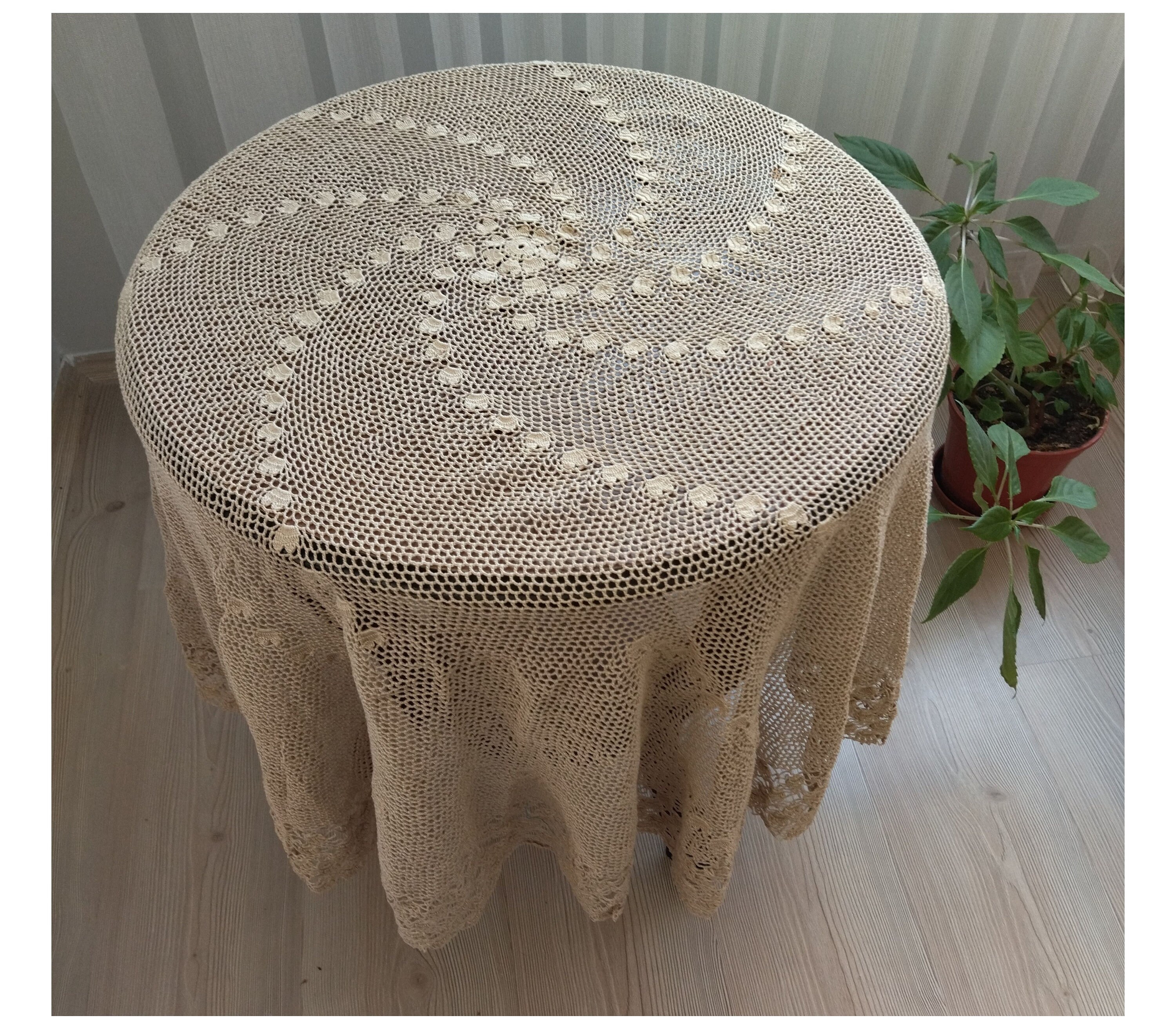 Round Lace Tablecloth,vintage New Home Gift,authentic,boho, Banquet ...