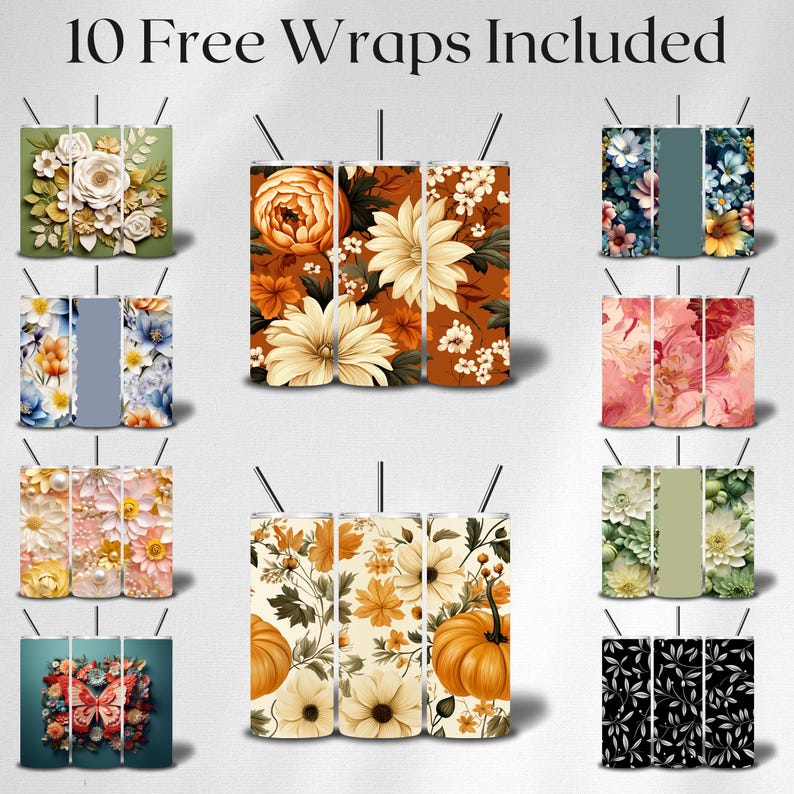 Kids Tumbler Wrap Bundle: 31 Seamless 12oz Designs (PNG Digital ...