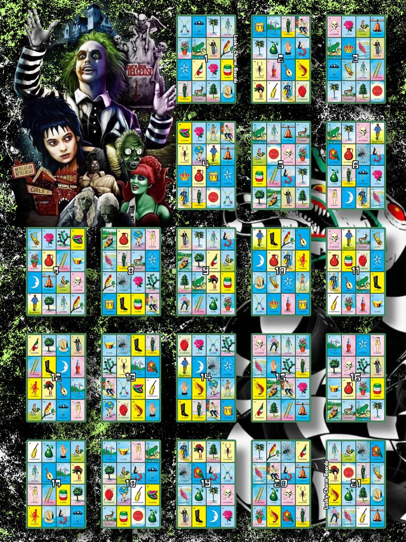 Loteria Board, First to Fill, Full Card, 21 Numbers, FREEBIE - Etsy